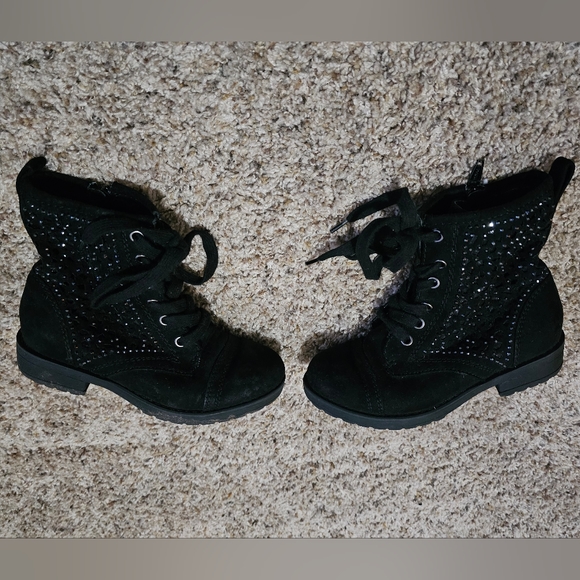SO | Shoes | Girls Black Studded Combat Boots Size 2 | Poshmark
